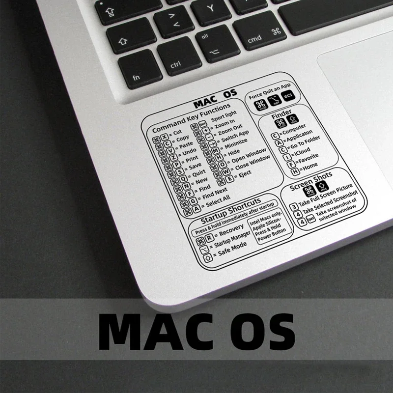 Computer Reference Keyboard Shortcut Sticker Adhesive for Windows PC ...