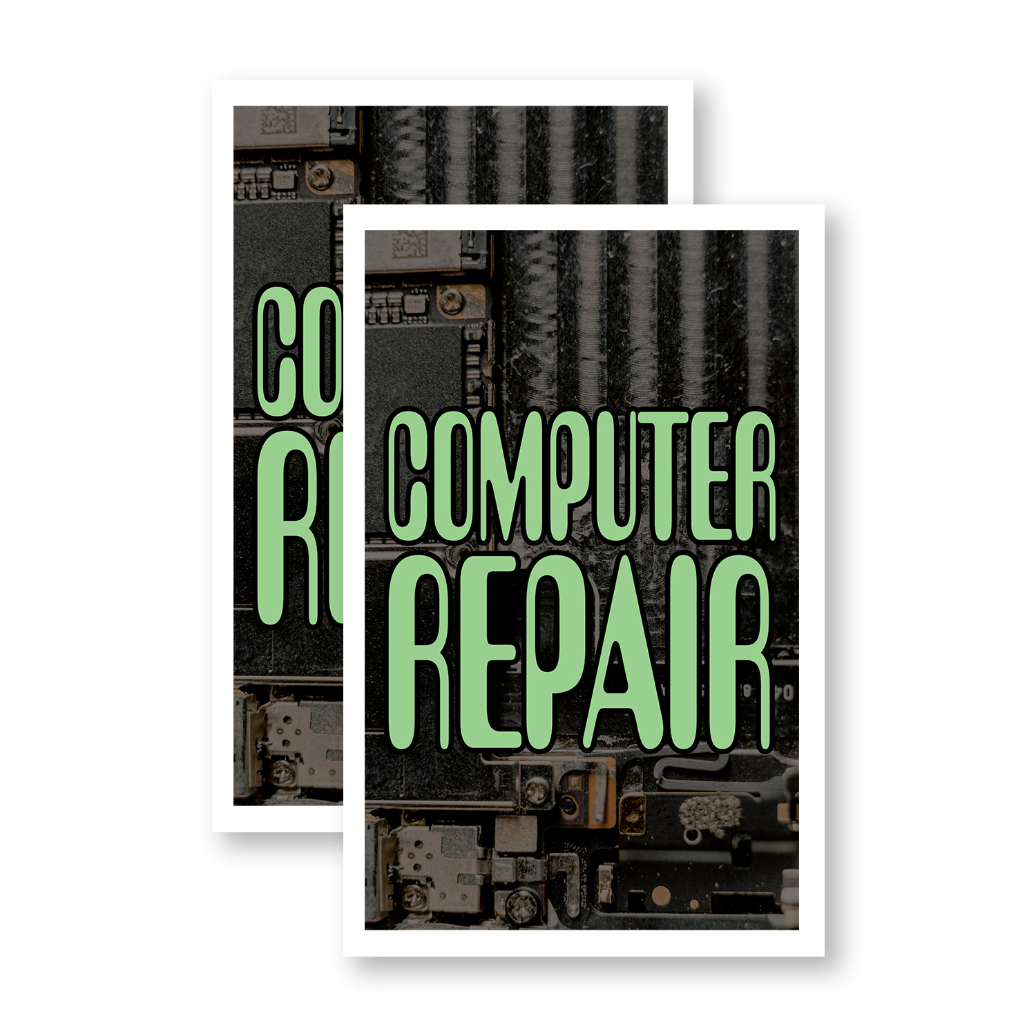 Computer Repair (2-Pack) 24 Inch x 36 Inch Vinyl Decals | Sign Insert ...
