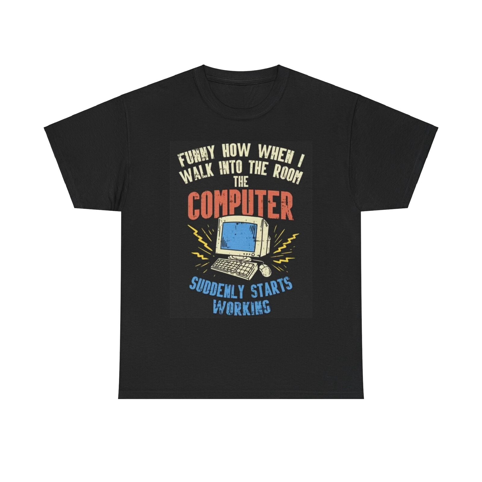 Computer Repair Funny Graphic T Shirt Retro Vintage Unisex Heavy Cotton ...