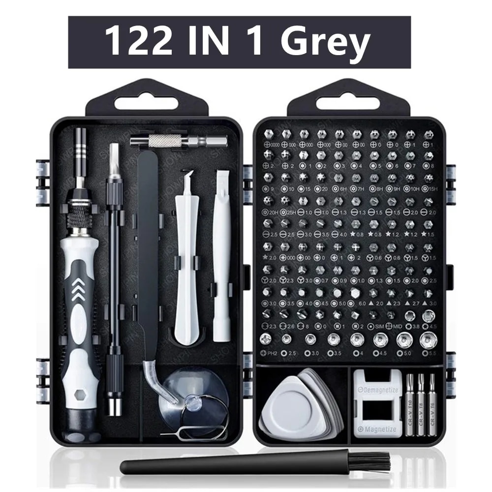 Computer Repair Kit,122 in 1 Magnetic Laptop Screwdriver Kit, Precision ...