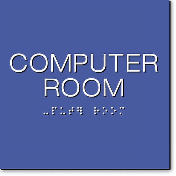 Computer Room Sign-Blue / White (4 Units) - Walmart.com