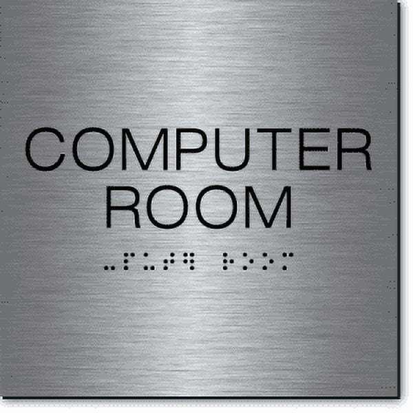 Computer Room Sign-Steel / Black (1 Unit) - Walmart.com