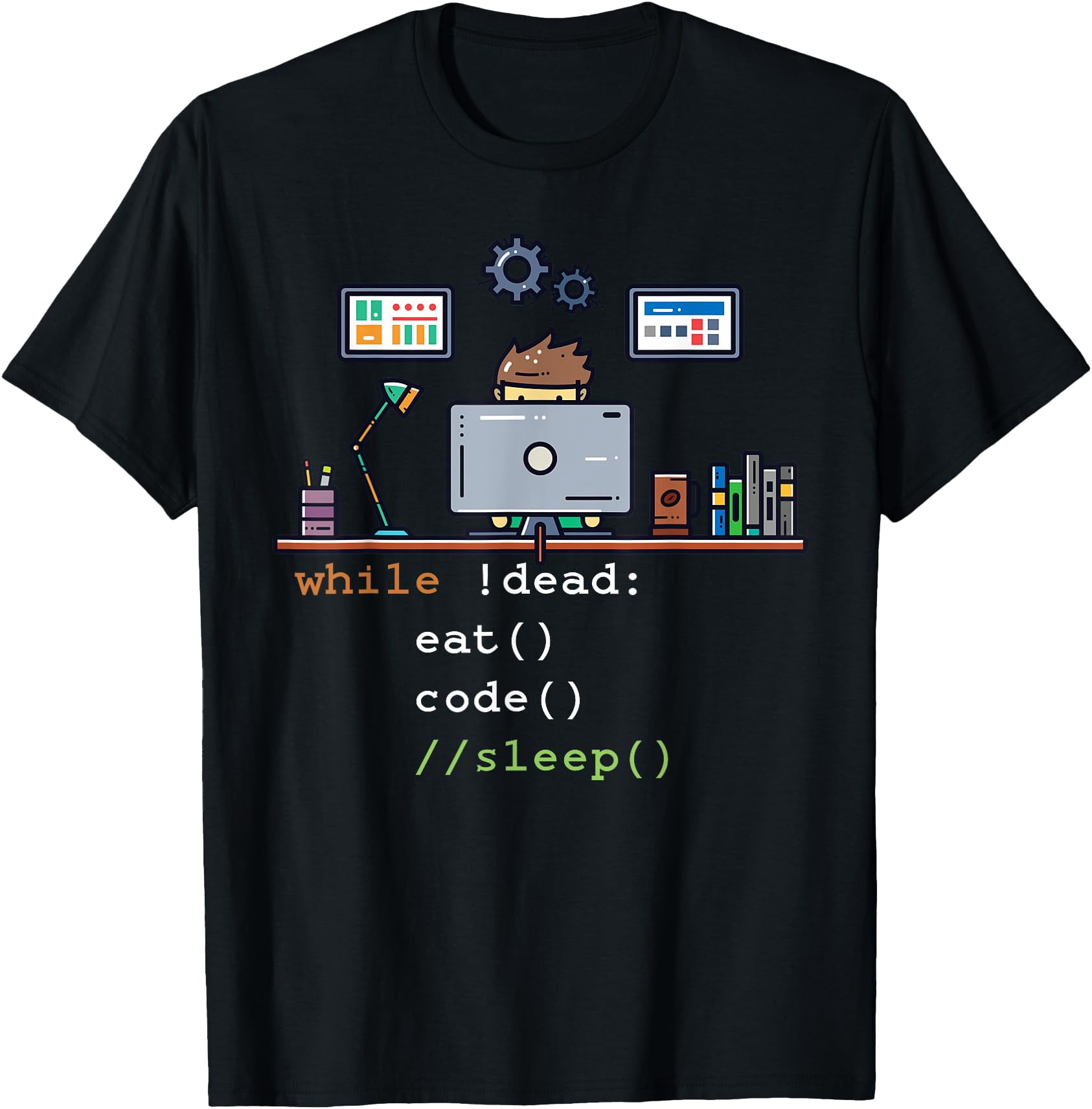 Computer Science Python Programmer Eat Code Sleep T-Shirt,Light Pink Color,Size 2T - Walmart.com