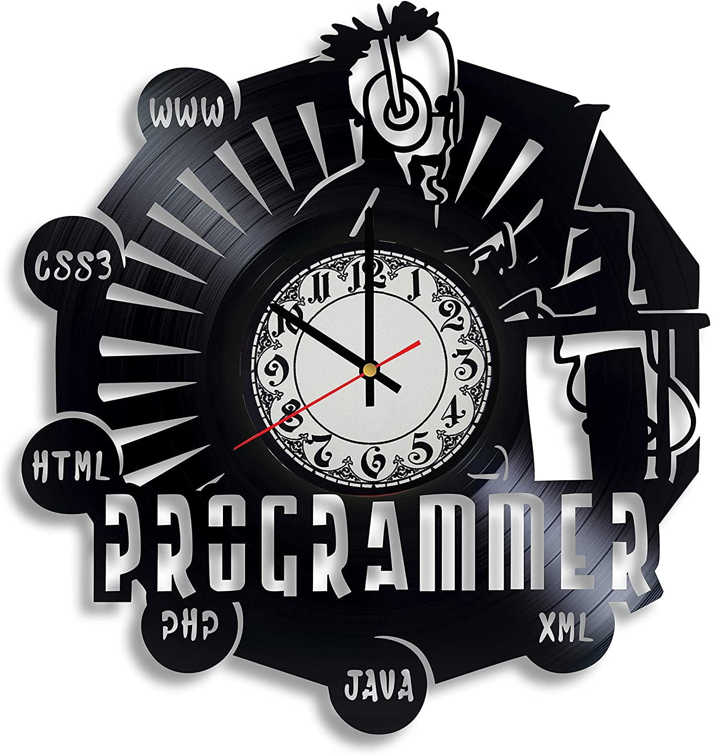 Computer Science Vinyl Record Wall Clock, Web Development Decor ...