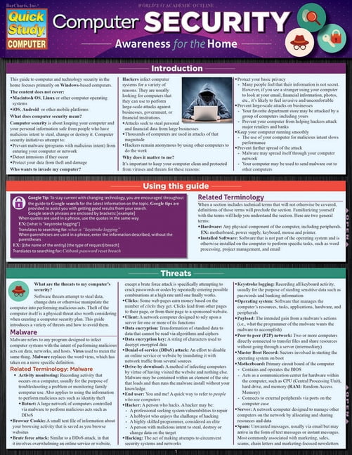 Computer Security : QuickStudy Laminated Reference Guide (Edition 1) (Other) - Walmart.com
