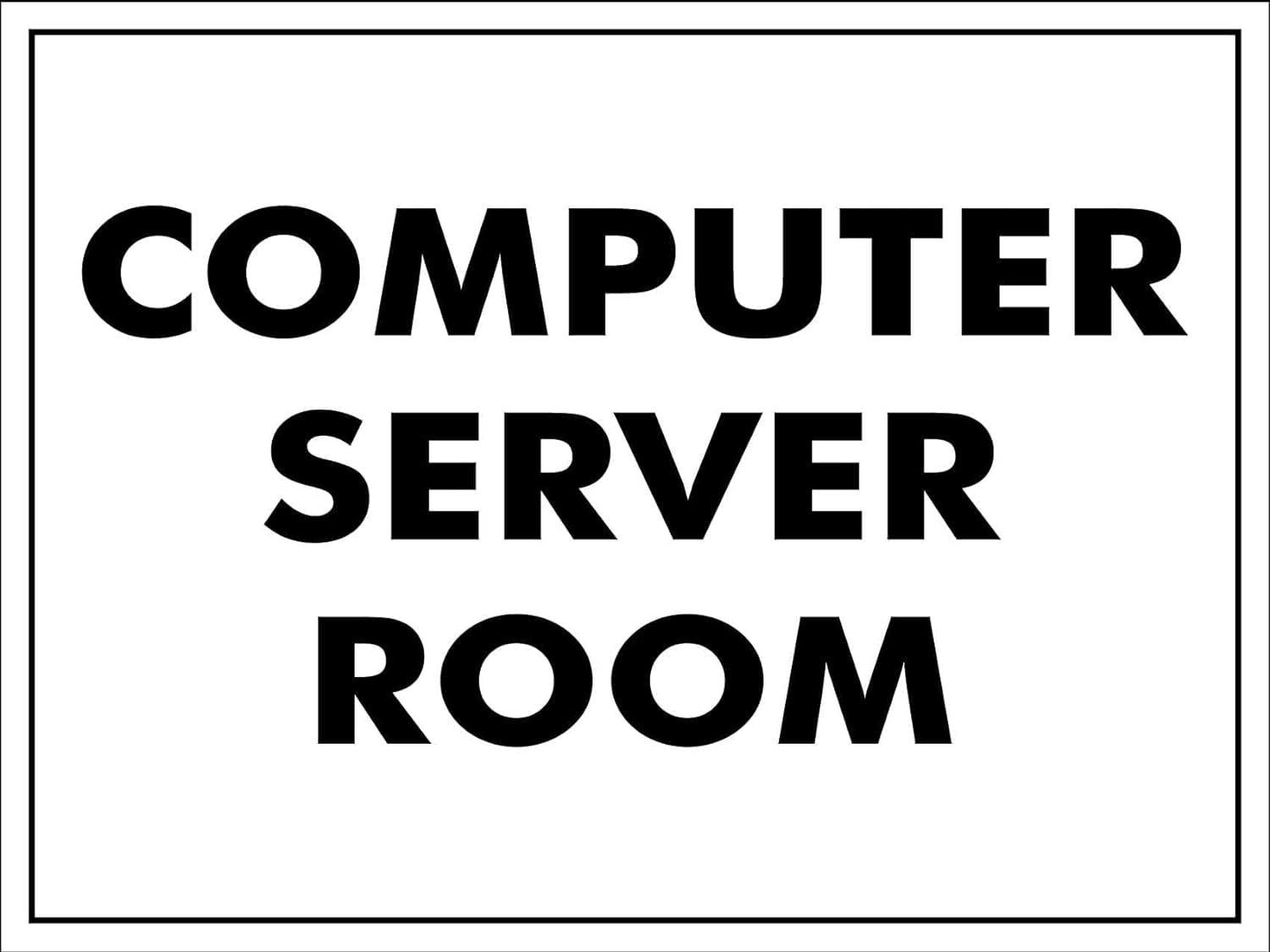 Computer Server Room Sign Metal Tin Sign 8x12 Inches Caution Danger ...