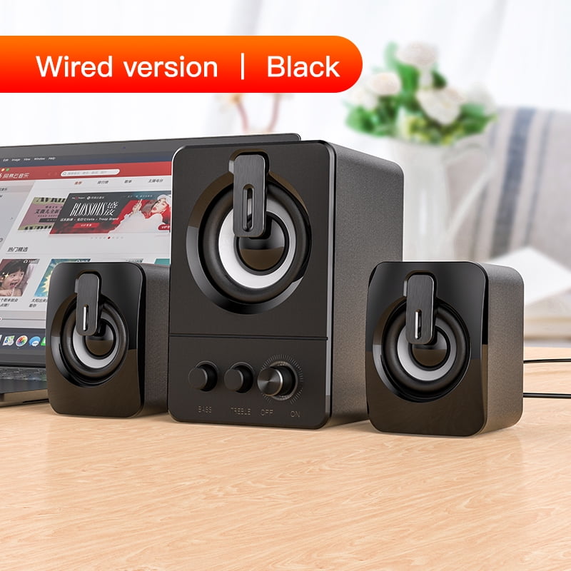 Computer Speaker 4D Surround Sound Mini Subwoofer Music Speaker for ...