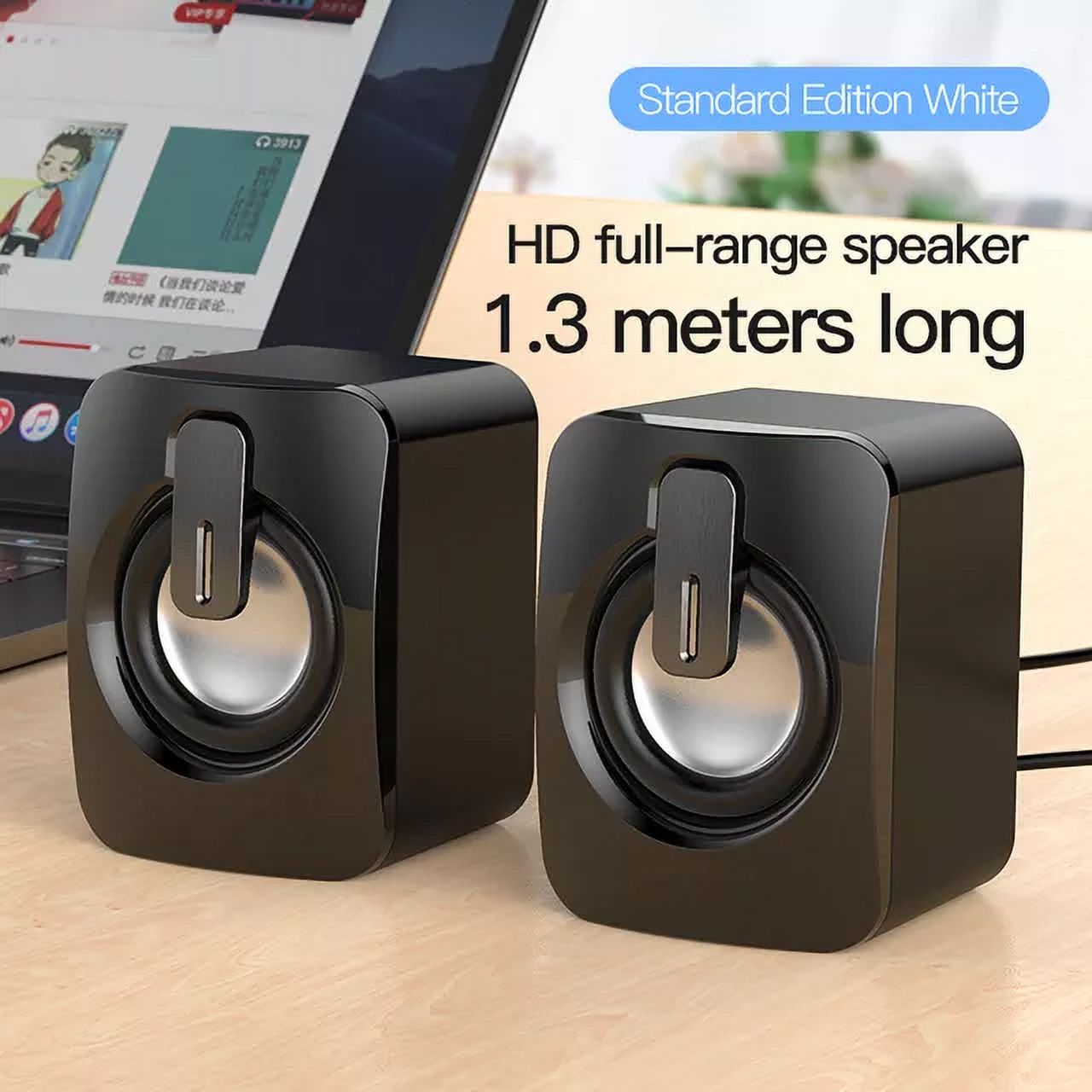 Computer Speaker 4D Surround Sound Mini Subwoofer Music Speaker for ...