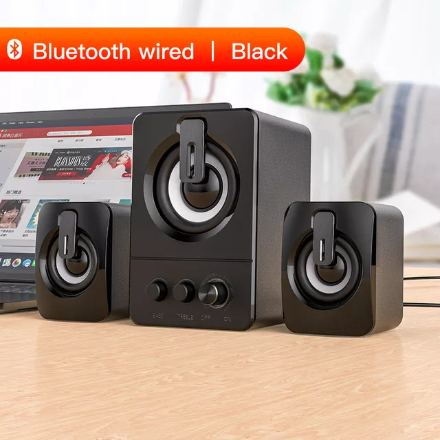 Computer Speaker 4D Surround Sound Mini Subwoofer Music Speaker for ...