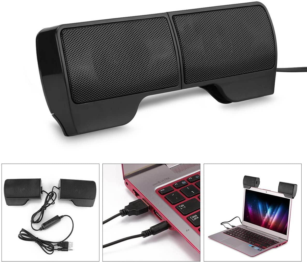 Computer Speaker,USB Powered Speaker for Desktop,Windows PCs,Laptop ...