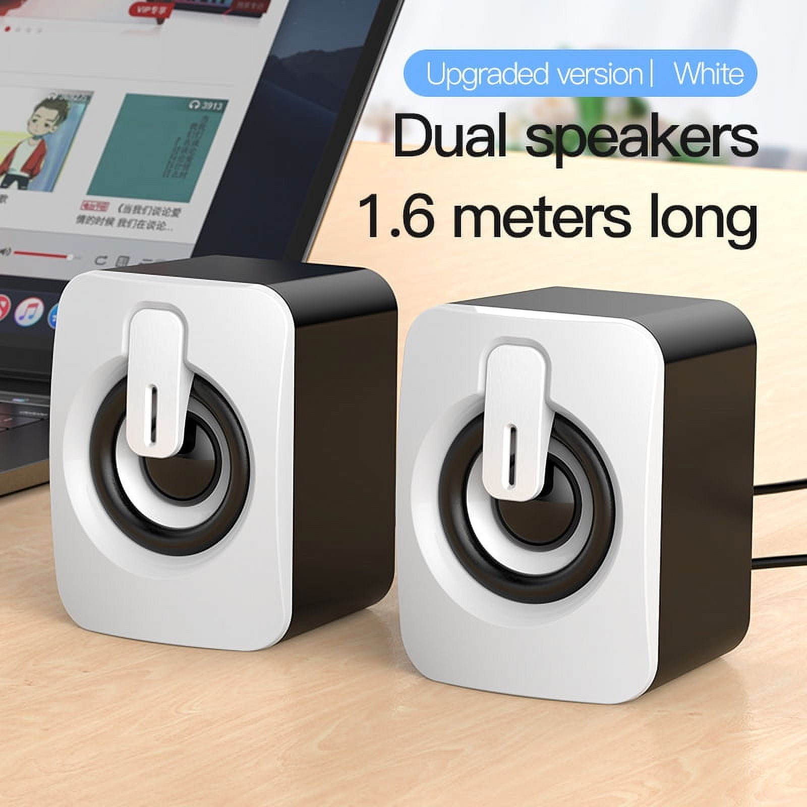Computer Speaker USB Wired Speakers 3D Stereo Sound Surround ...