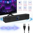 Computer Speaker Wired 3.5 mm USB Sound Bar Speaker Stereo Bass ...