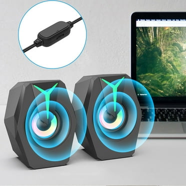 Computer Speakers, RGB Gaming Speakers with 6Color Touch Control ...