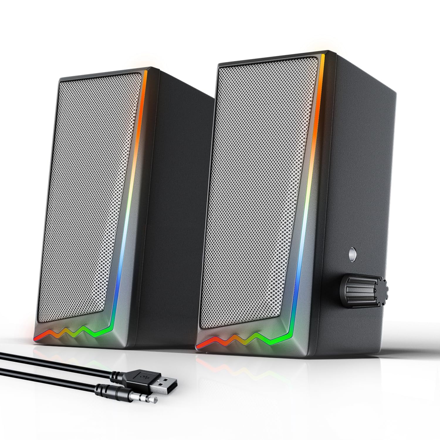 Computer Speakers with 3.5 mm Aux,Desktop Speakers with Various ...