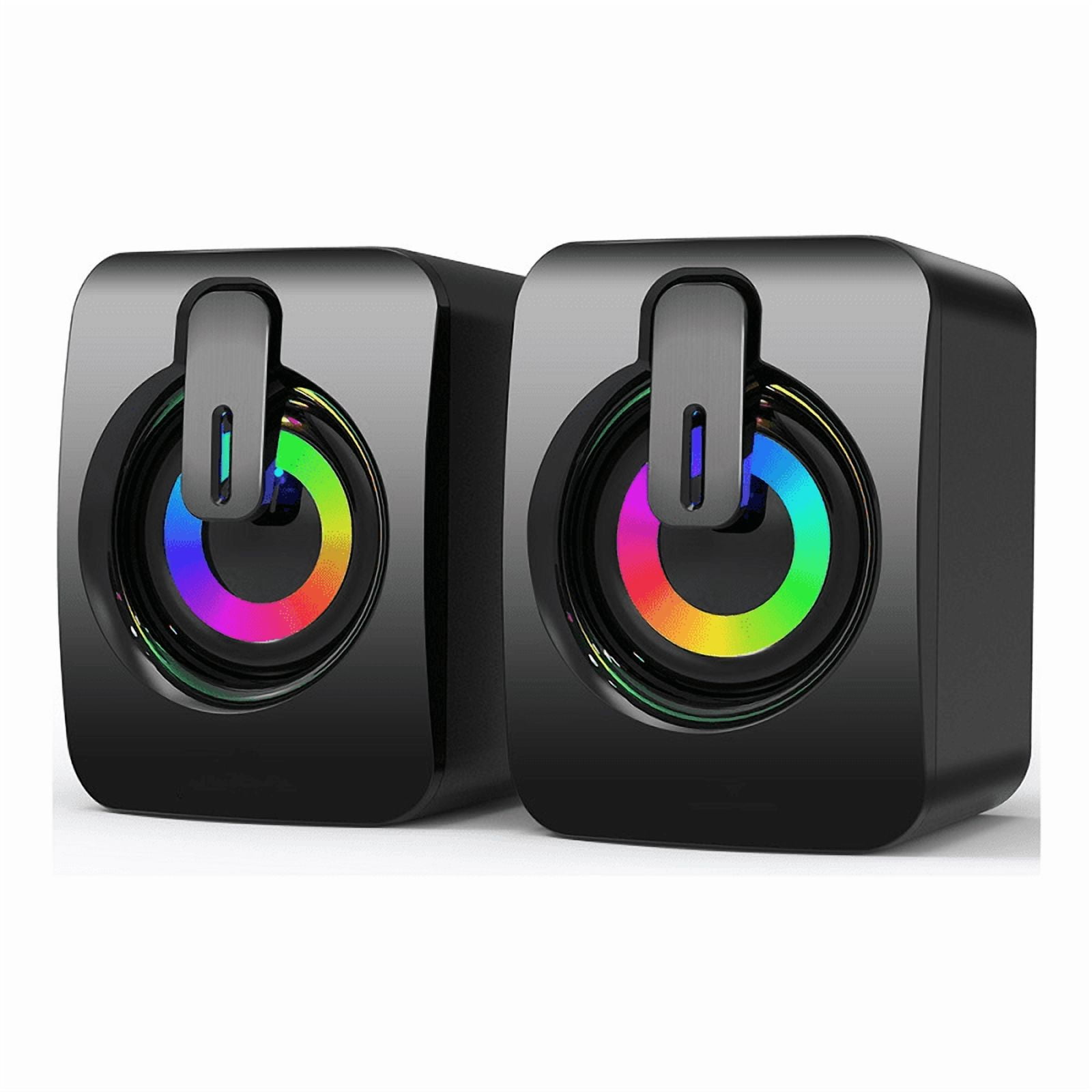 Computer Speakers for Desktop PC Plug & Play USB Speaker with 2 Speaker ...