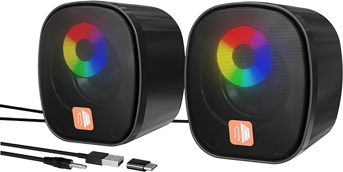Computer Speakers for Desktop, USB Powered PC Speaker with Loud Stereo ...