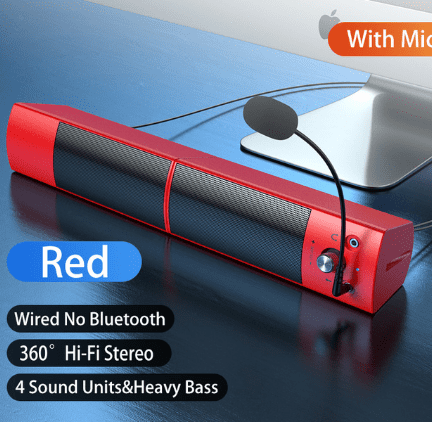 Computer Speakers Detachable Bluetooth Speaker Bar Surround Sound ...