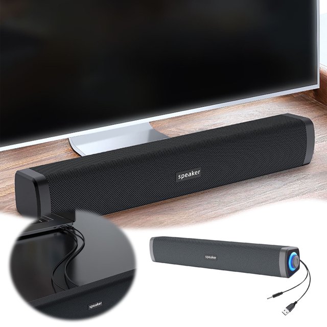 Computer Speakers Game Speakers Desktop And Laptop Wired LED Bar ...