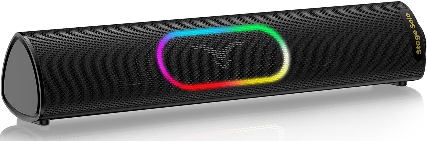 Computer Speakers, HiFi Stereo Computer Sound Bar with Dynamic RGB ...