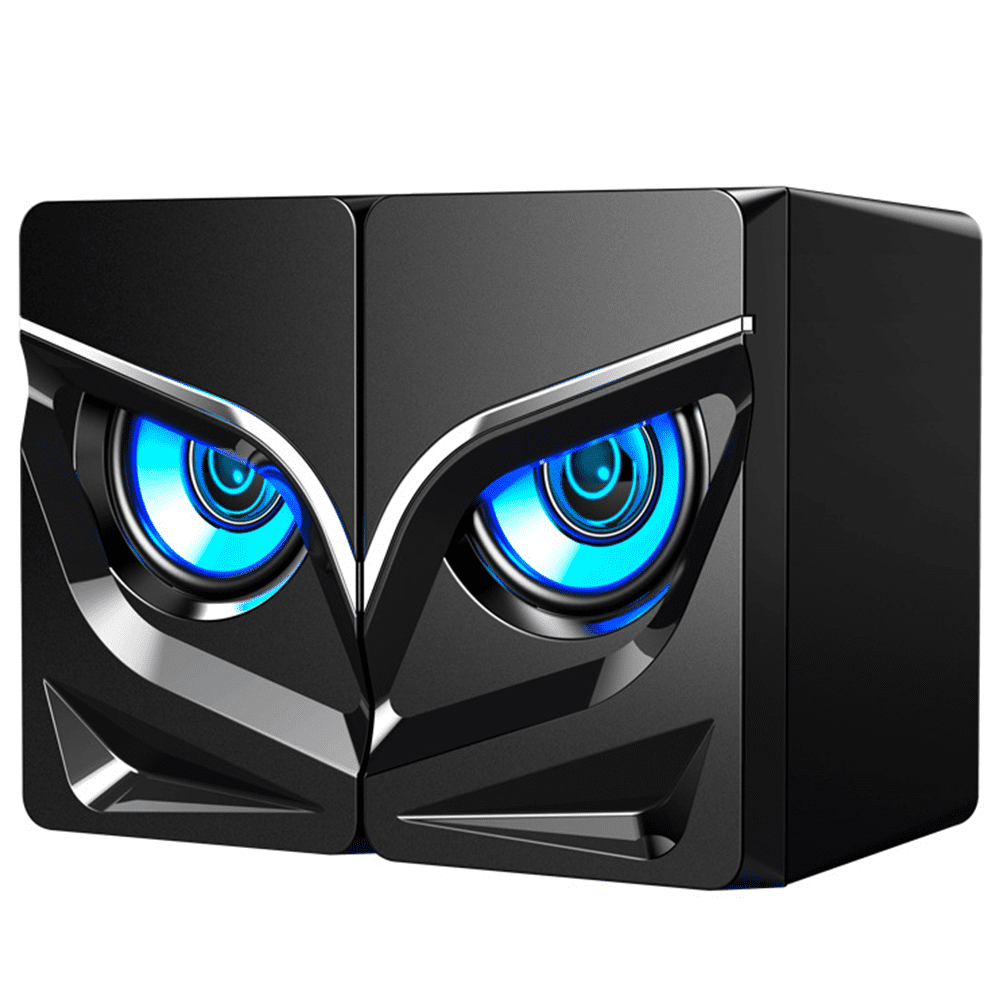 Computer Speakers PC Speakers Powered Stereo Volume Control with Mini ...