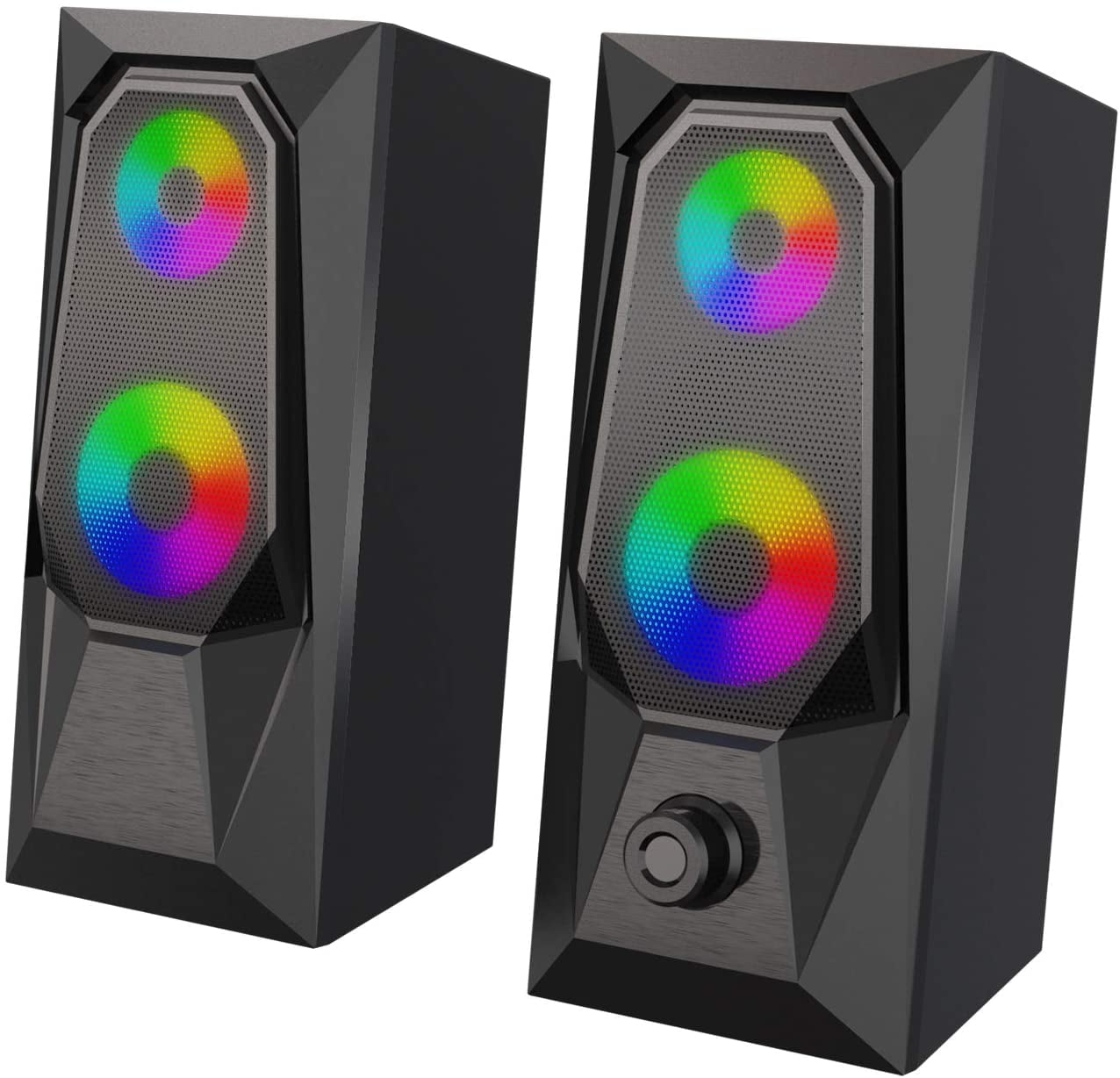 Computer Speakers,Rgb Color Led Light-Emitting Speakers,Stereo ...
