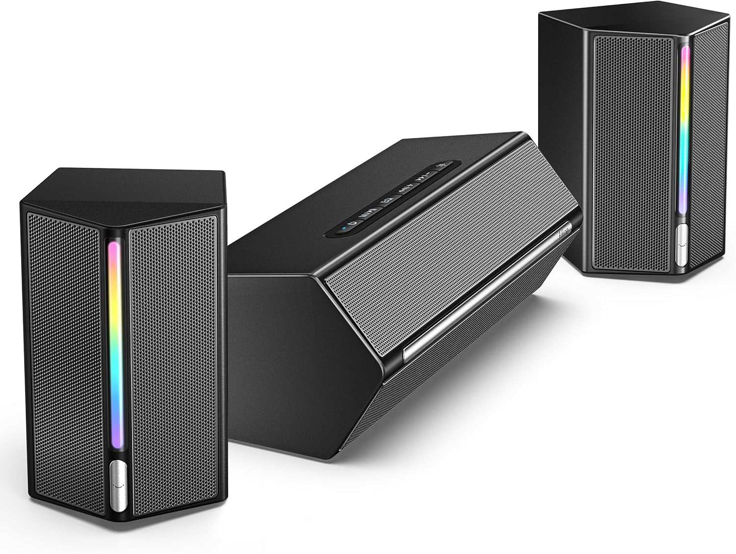 Computer Speakers System with Subwoofer, Gaming Speaker for PC with RGB ...