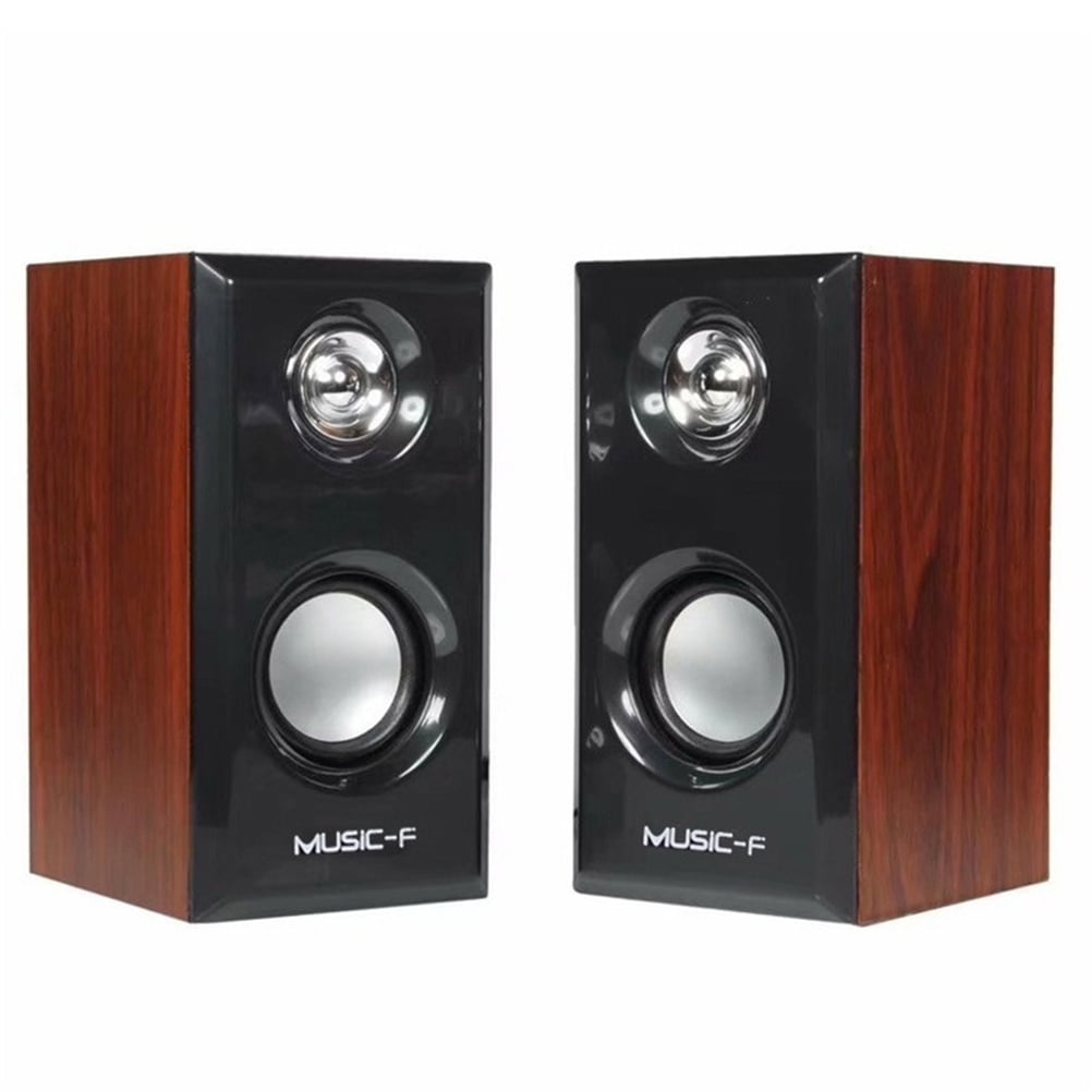 Computer Speakers Usb Powered Surround Sound Wooden DesktopLoudspeakers ...