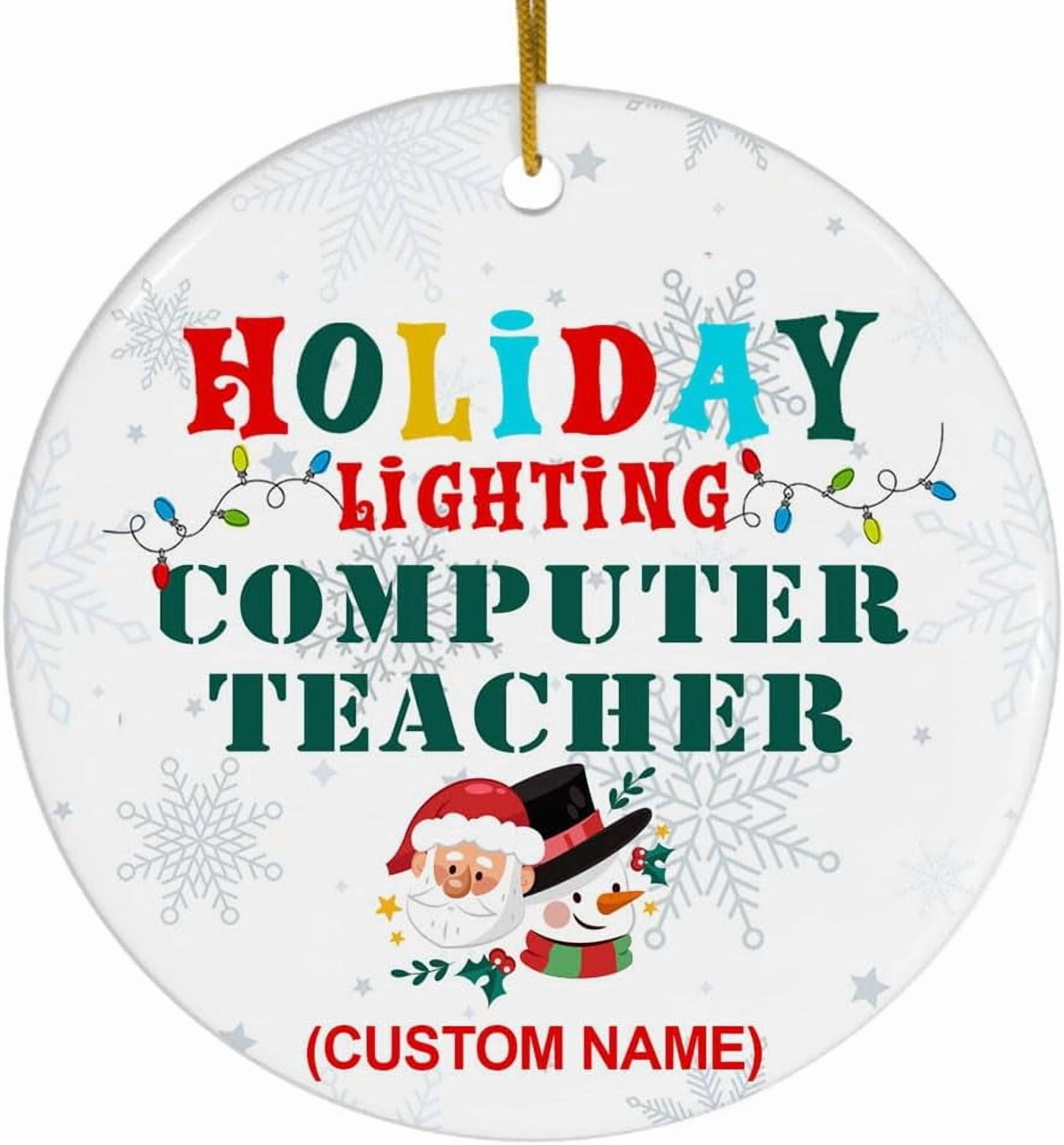 Computer Teacher Christmas Ornaments 2025 for Women Friendship ...