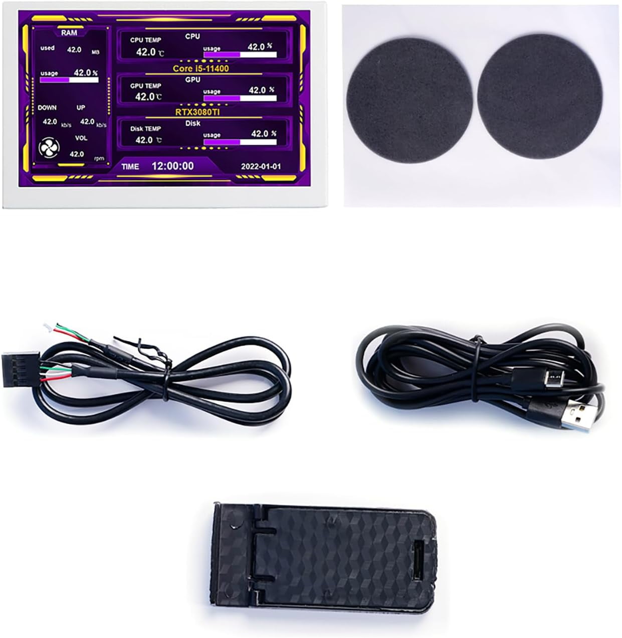 Computer Temp Monitor, External Expansion Display Pc Cpu Data Monitor ...