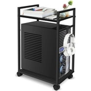 Femond Height Adjustable Computer Tower Stand, Mobile PC Stand 2-Tier ...