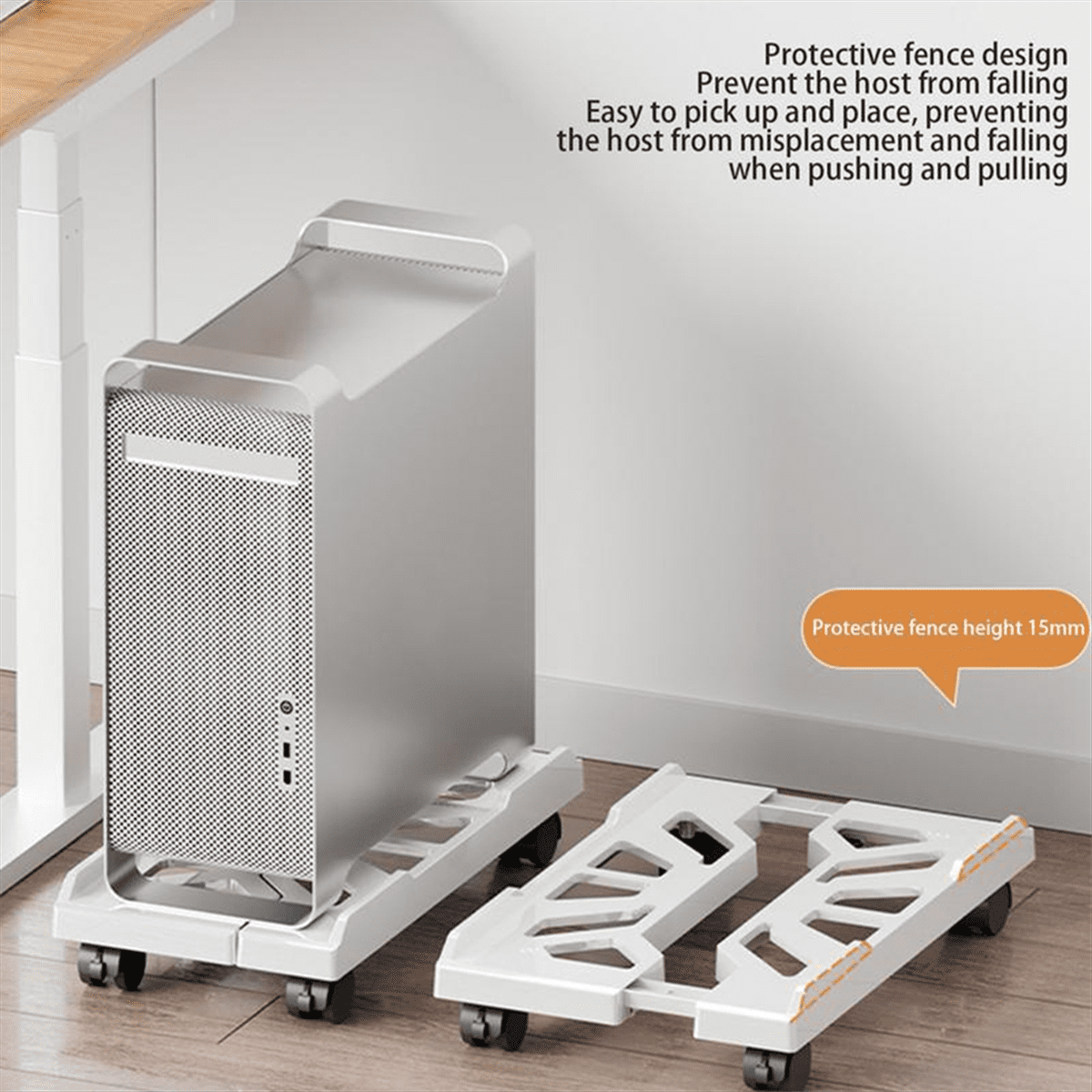 Computer Tower Stand Adjustable Mobile CPU Stand CPU Holder PC Tower ...