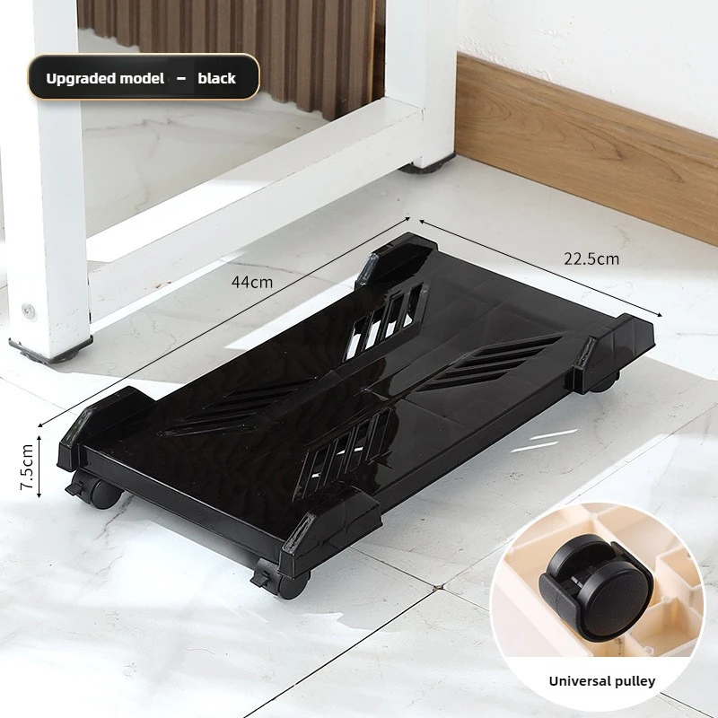 Computer Tower Stand Adjustable Mobile CPU Stand Gaming PC Case with 4 ...