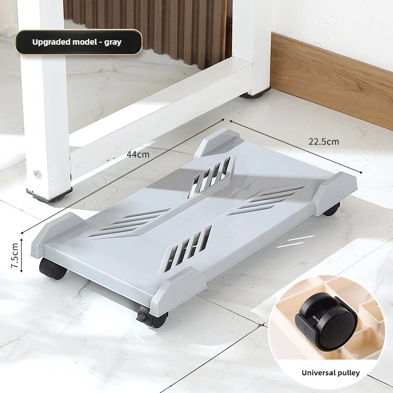 Computer Tower Stand Adjustable Mobile CPU Stand Gaming PC Case with 4 ...