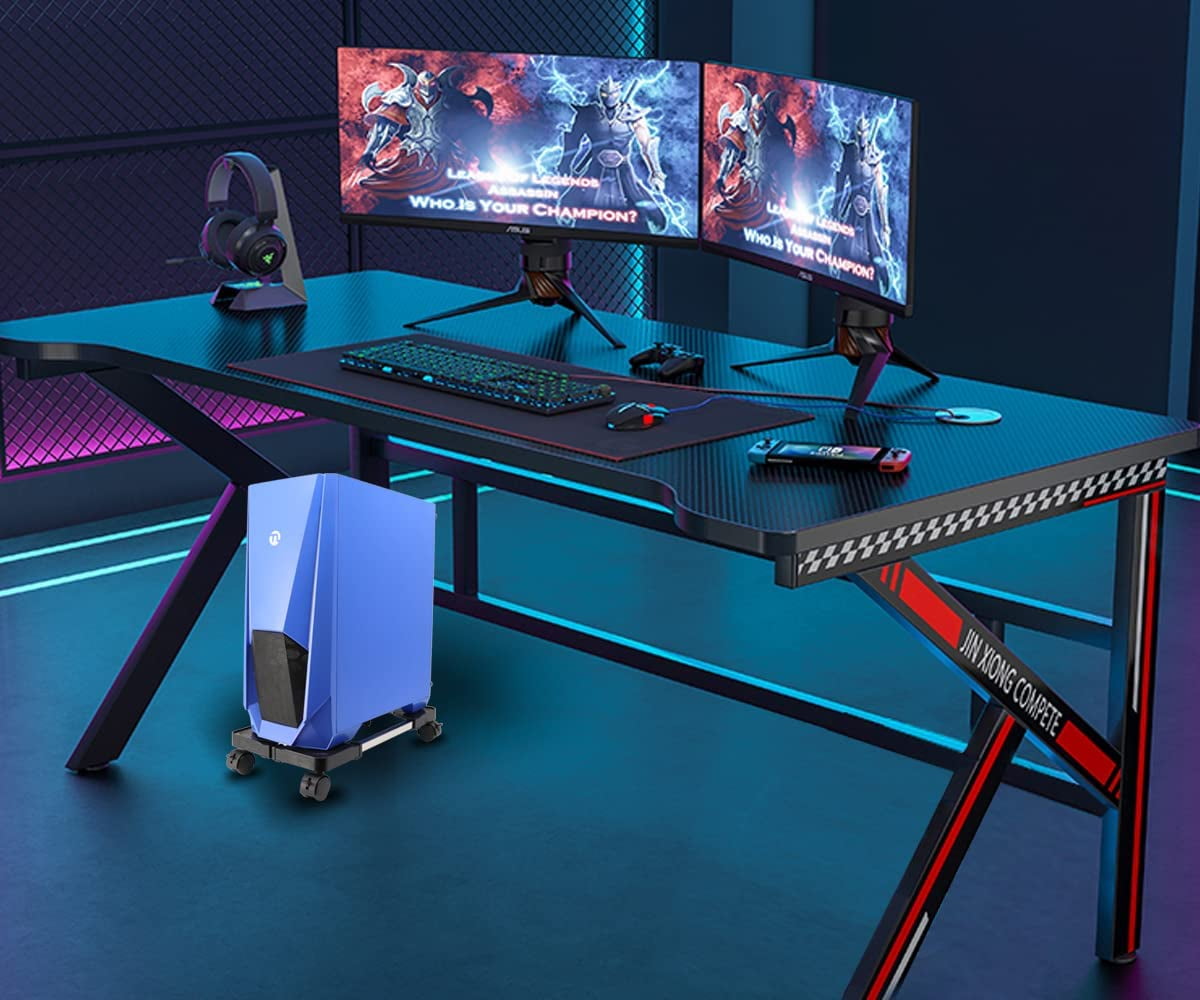 Computer Tower Stand, Adjustable Mobile CPU Stand with Rolling Caster ...