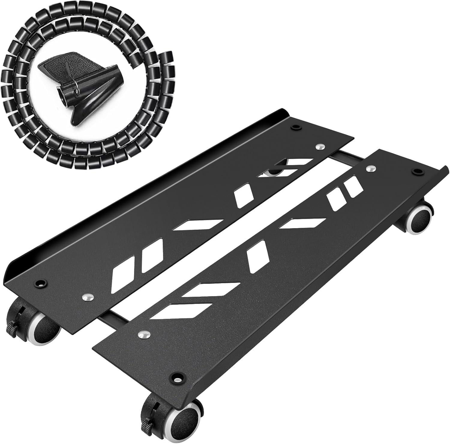 Computer Tower Stand, Adjustable PC Stand, Heavy-Duty Mobile CPU Tower ...