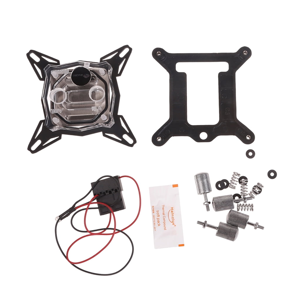 Computer Water Cooling Block G1/4" Thread Copper Base Inner Channel ...
