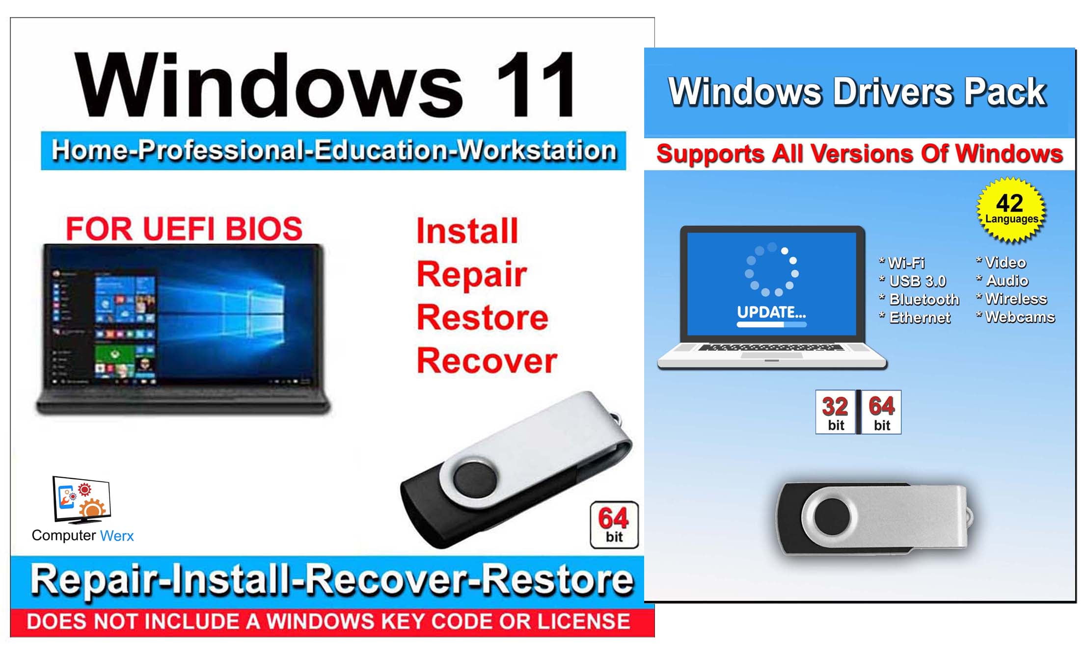 Computer Werx Windows 11 Home, Professional, Education & Workstation Repair, Restore, Recovery ...