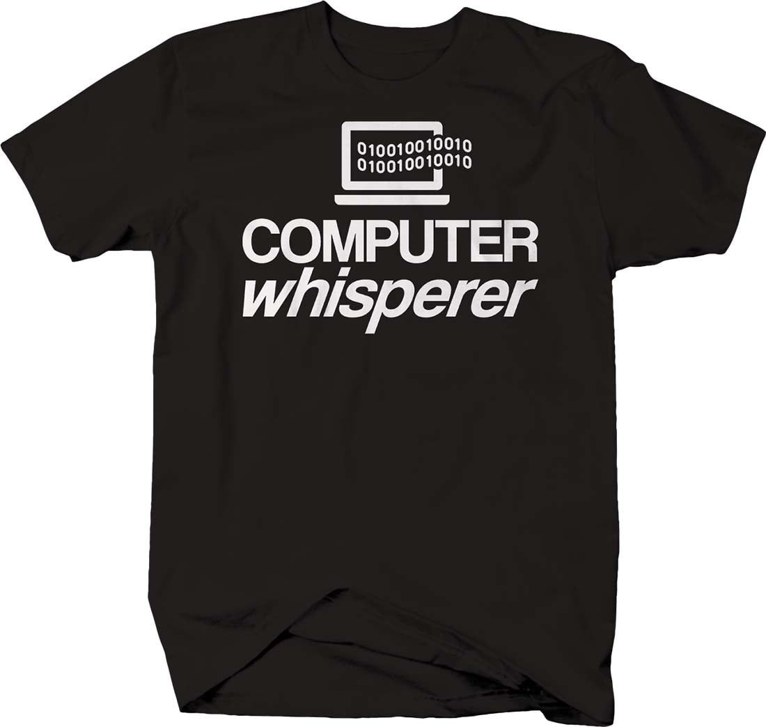 Computer Whisperer Geek Nerd Tshirt for Men Small Dark Gray - Walmart.com