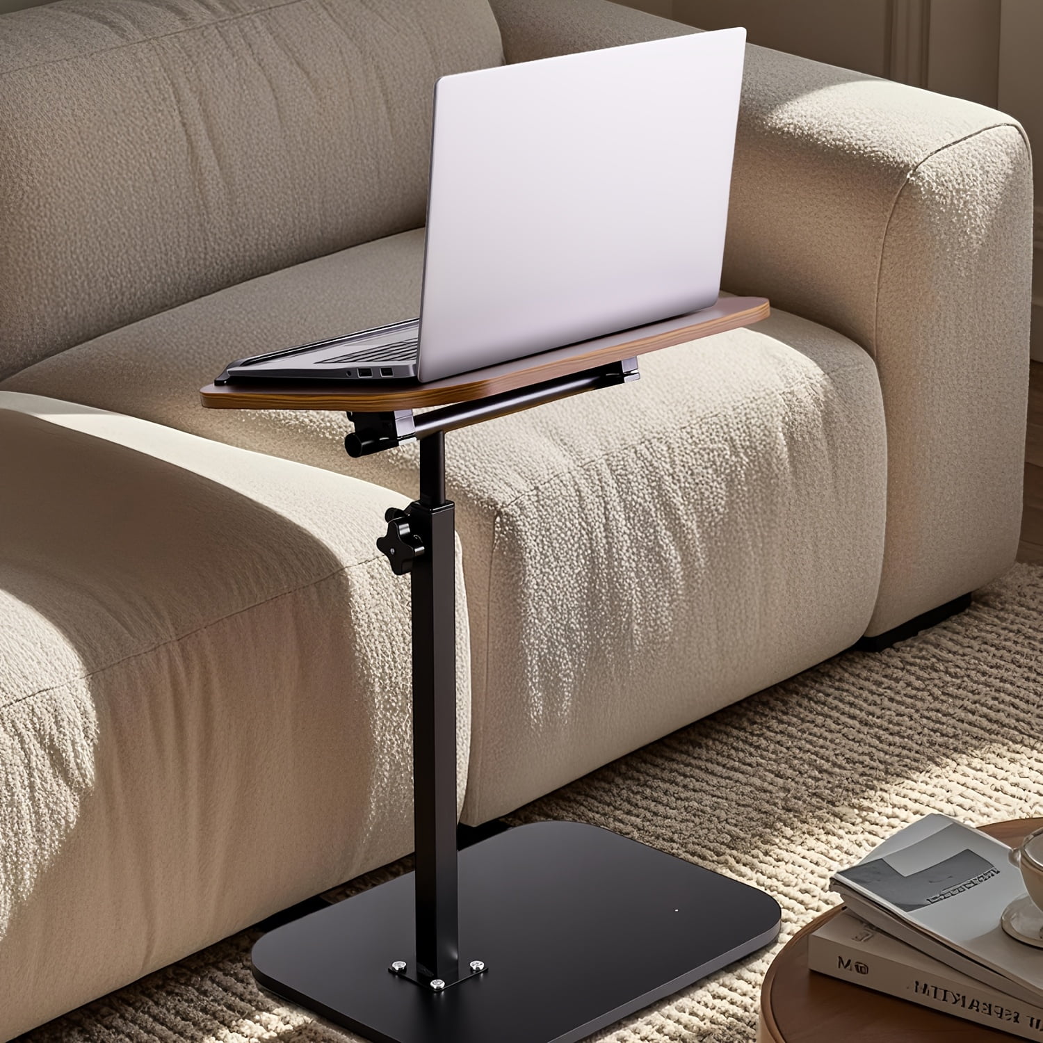 Computer Workstations Foldable Modern C-Shaped Side Table with ...