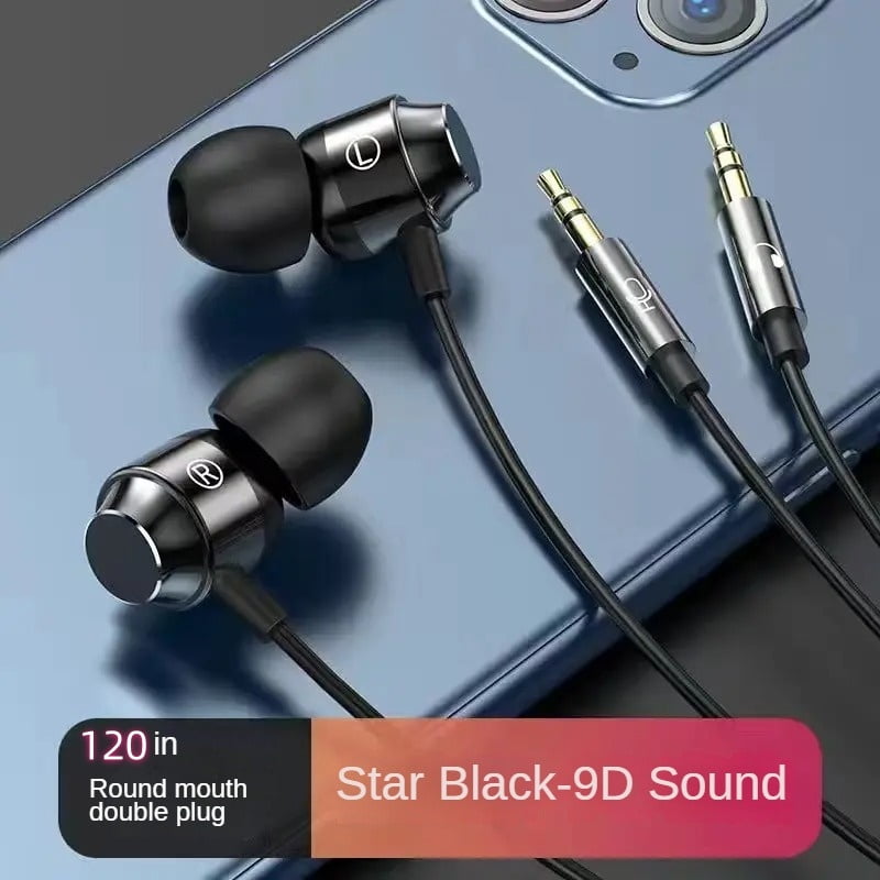 Computer dual-plug 2 meters 3 meters long cable subwoofer in-ear ...