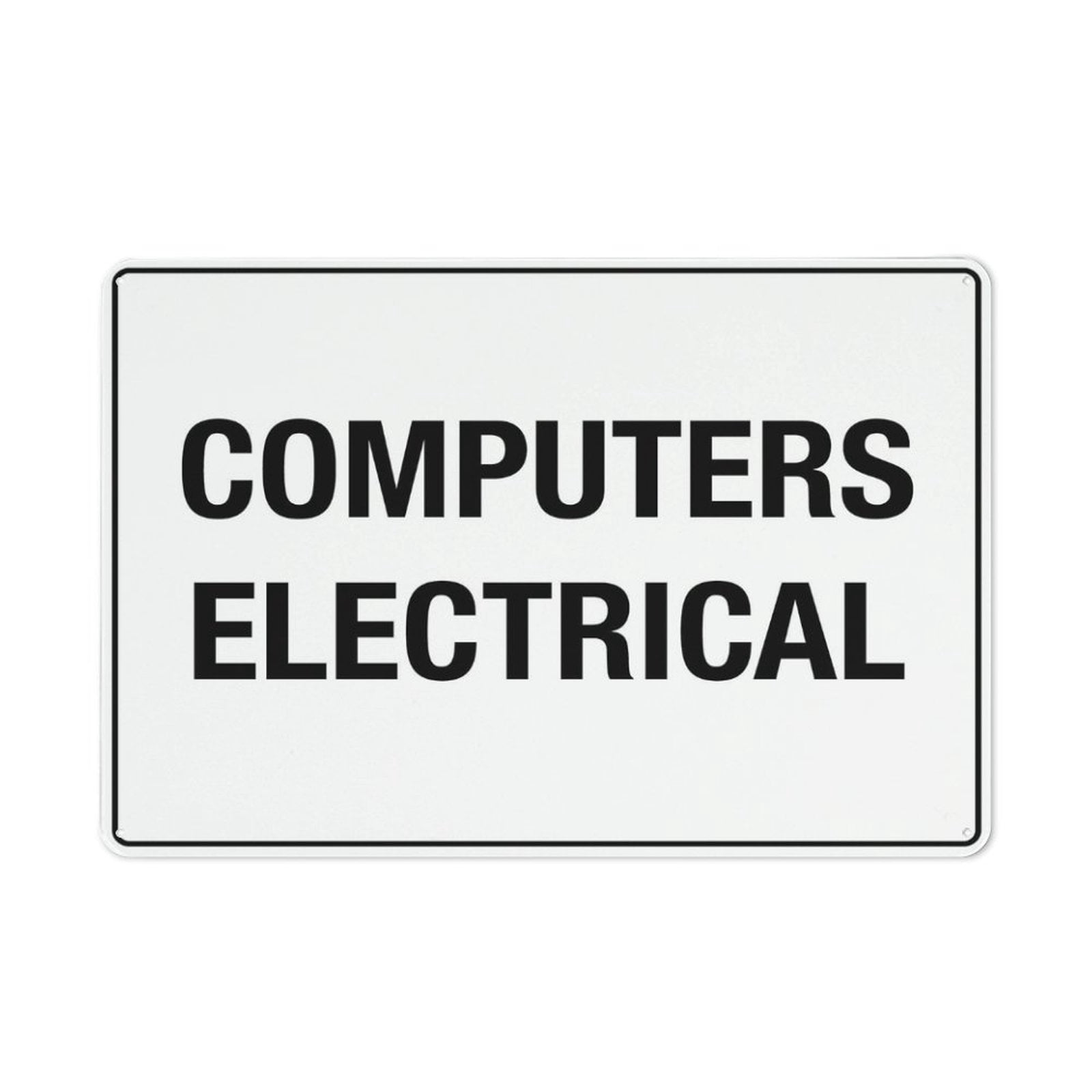 Computers Electrical Sign 12 X 8 Inch Metal Sign, Rustproof Aluminum ...