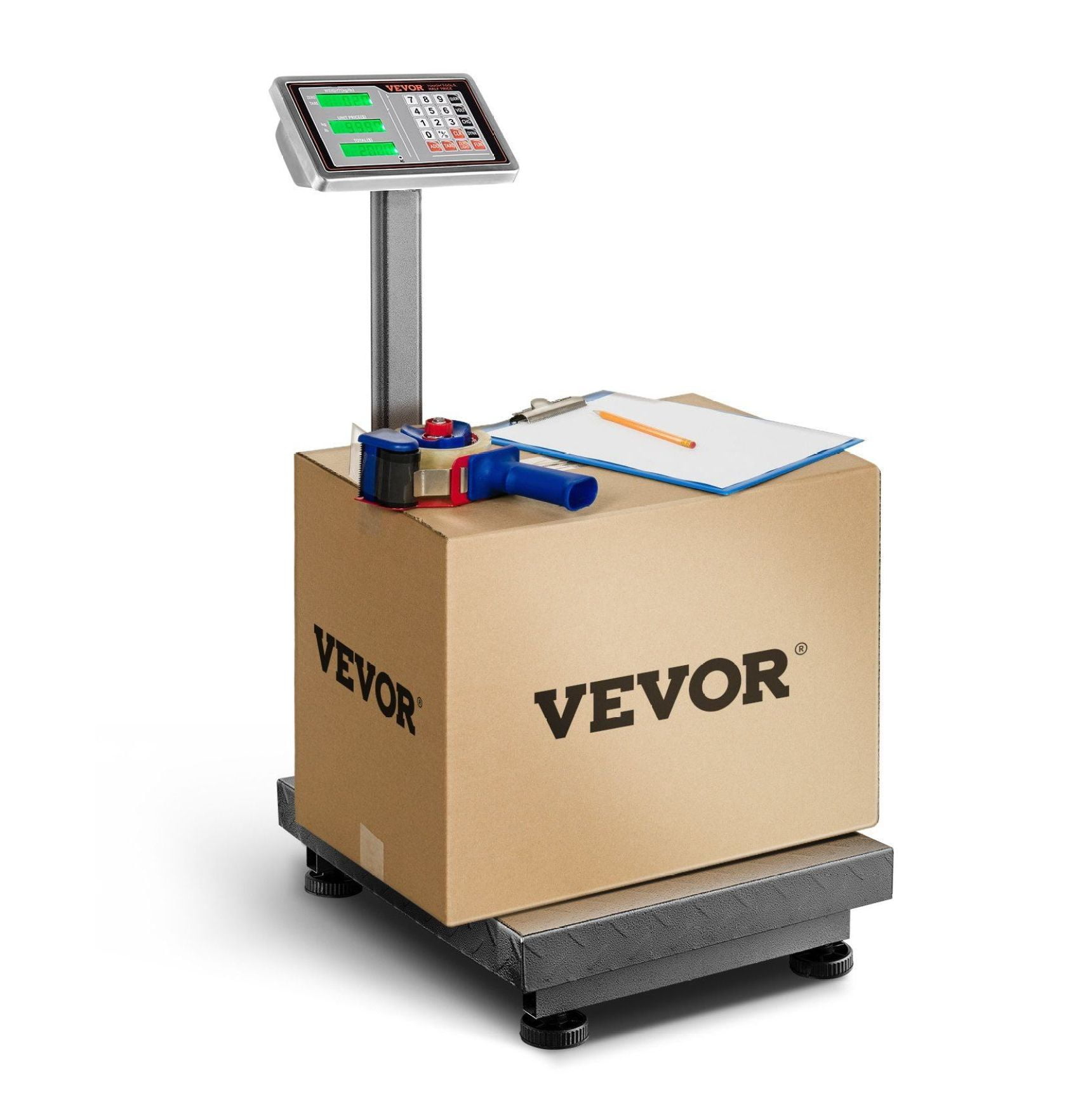 Computing Digital Platform Scale 660lbs, Accurate Floor Scale with Tare ...