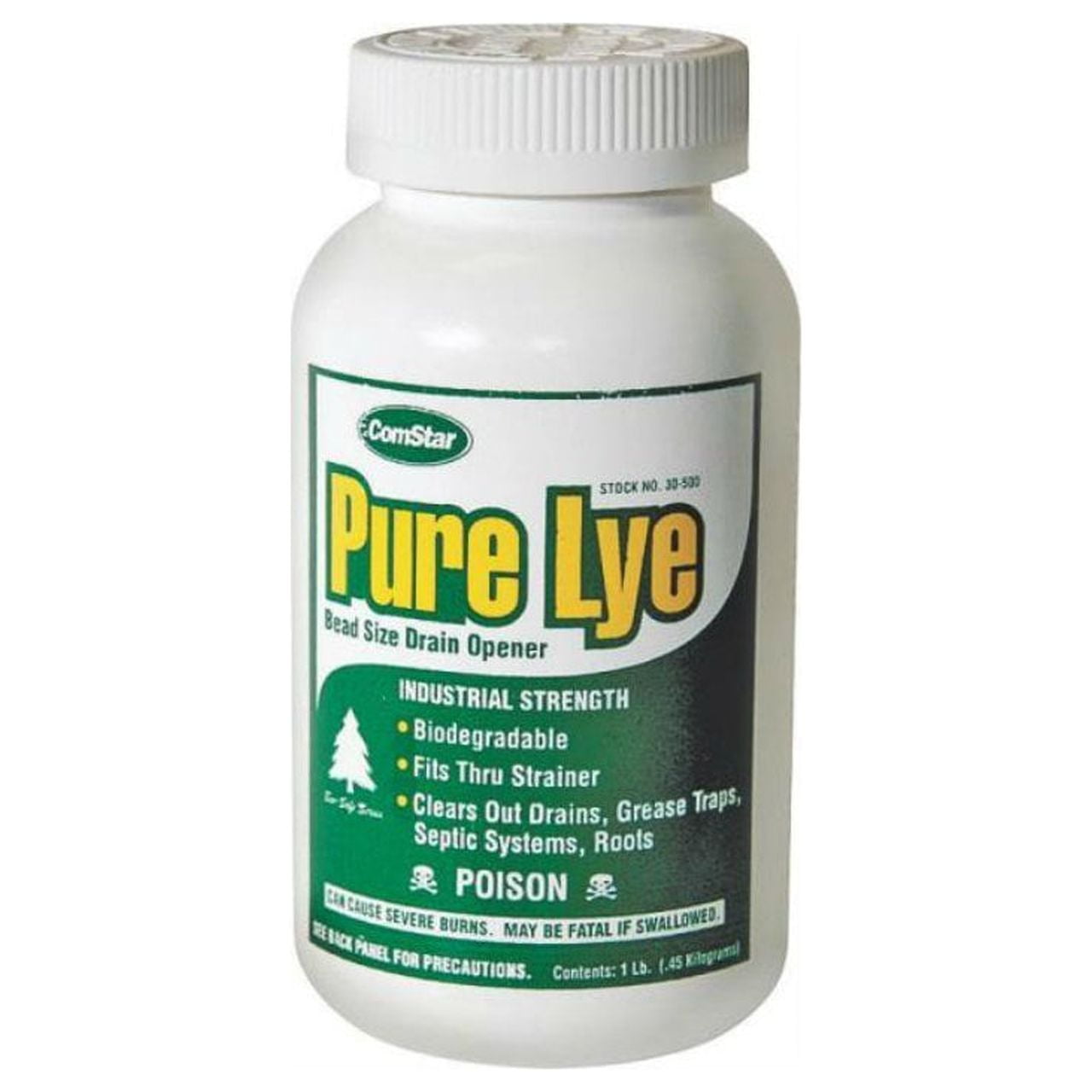 Comstar 30-500 Pure Lye Drain Opener, Plumbing Sink Grease Root Cleaner ...