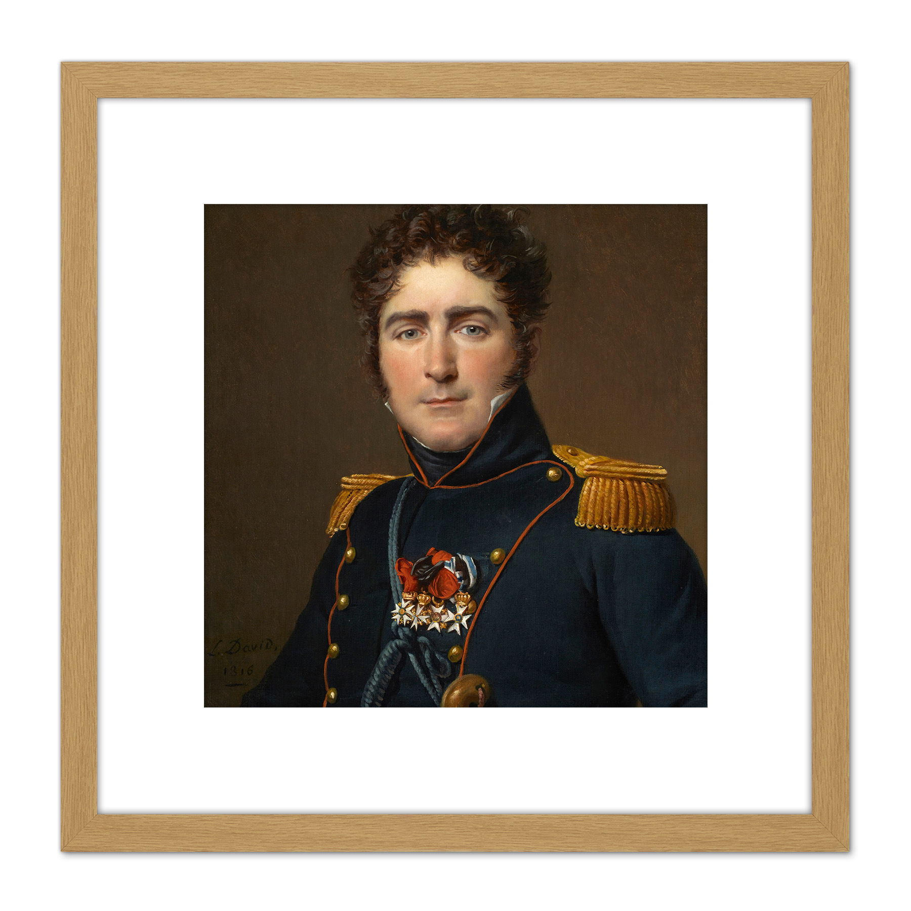 Comte Henri Amedee Mercure De Turennedaynac Painting 8X8 Inch Square ...