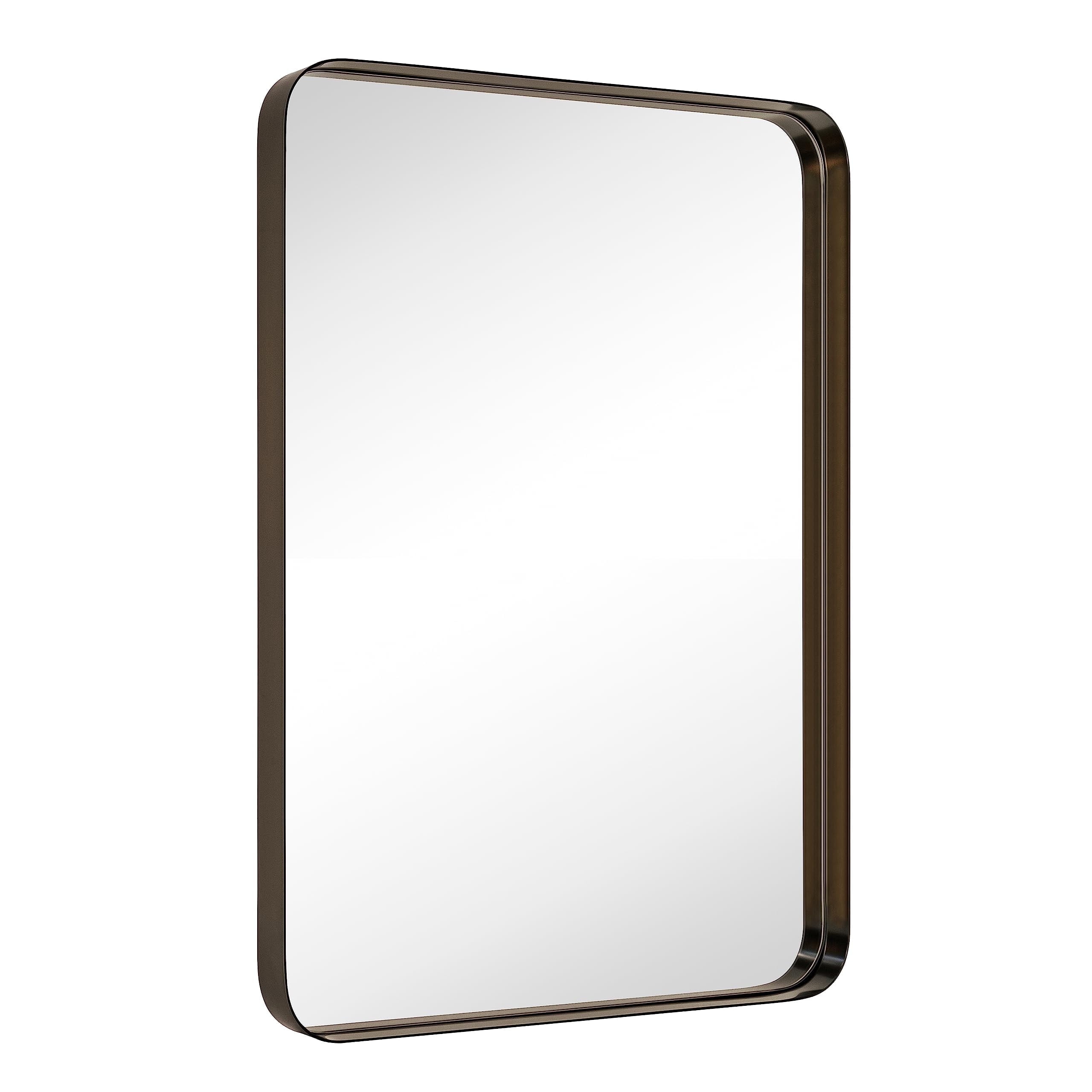 TEHOME Contemporary Oil Rubbed Bronze Bathroom Mirror, 30x40 Inches, Metal Framed Rectangle ...