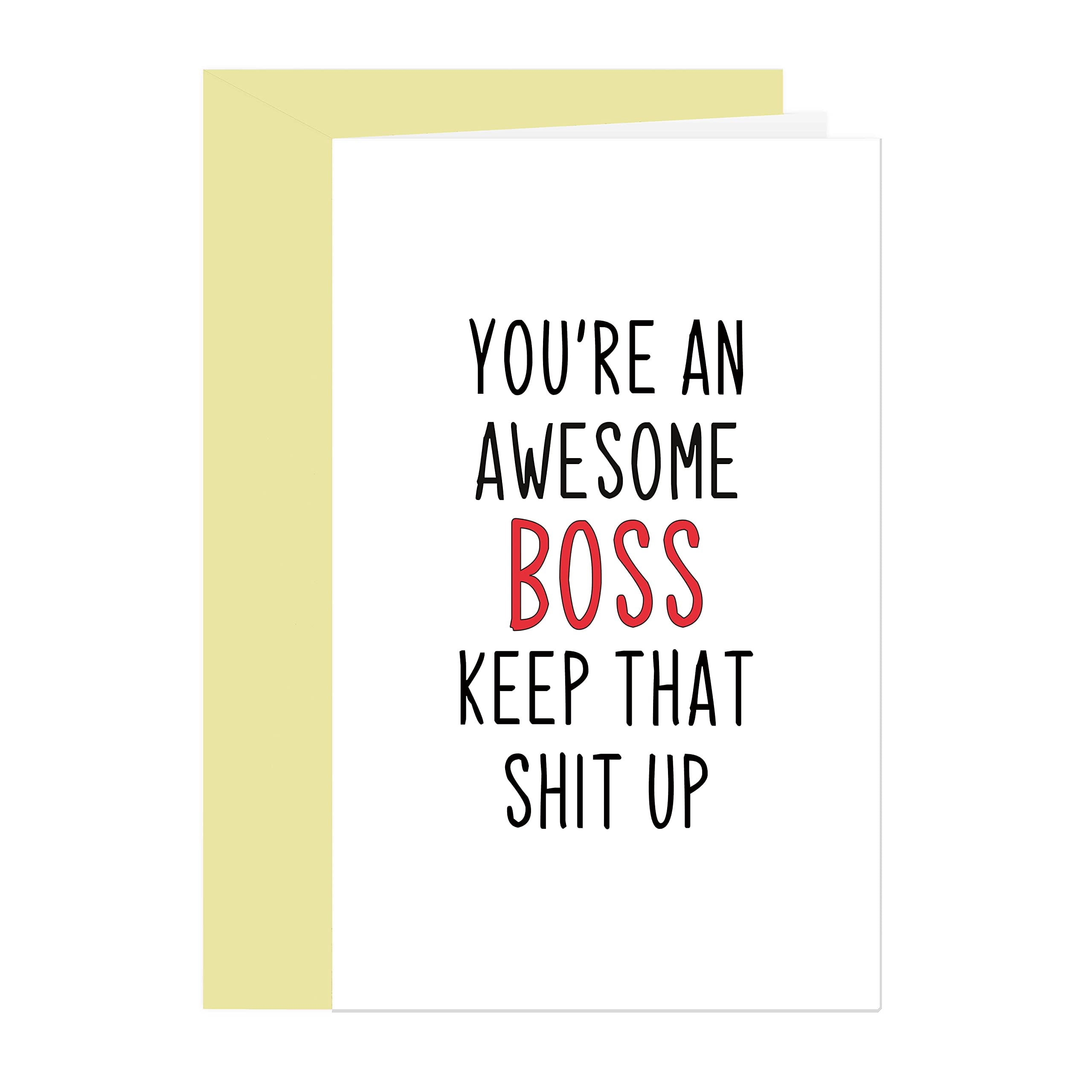 Comting Cheeky Boss' Day Card, Birthday Day Card for Boss, Mature ...