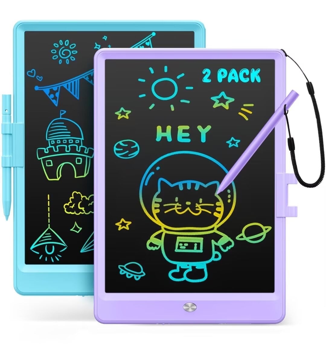 Comvin 2 Pack LCD Writing Tablet, Colorful Drawing Pad for Kids ...