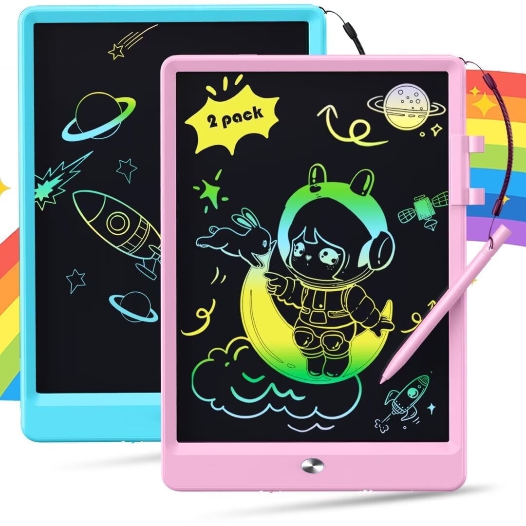 Comvin 2 Pack LCD Writing Tablet for Kids, 10 Inch Colorful Drawing ...