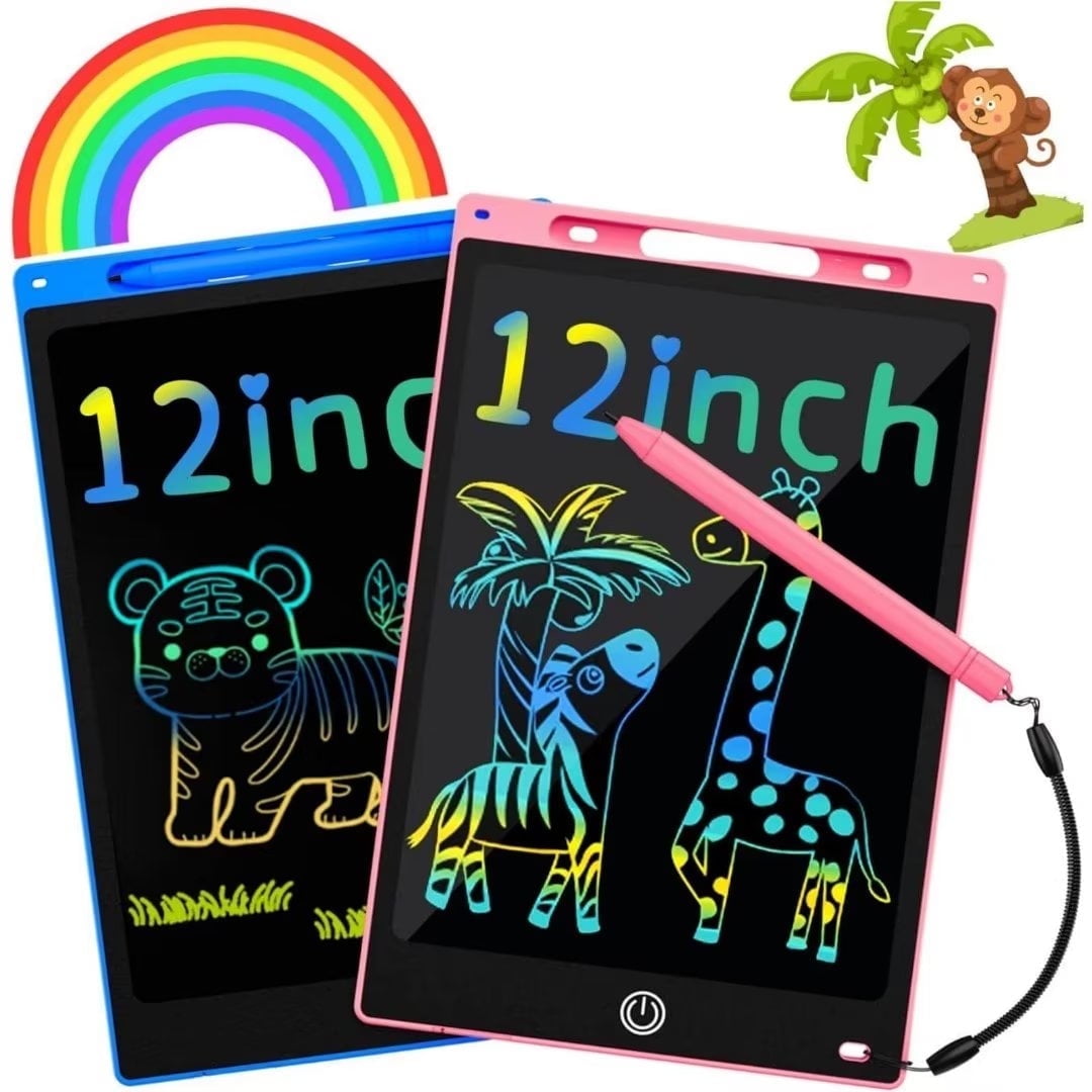 Comvin 2 Pack LCD Writing Tablet for Kids, 12 Inch Colorful Doodle ...