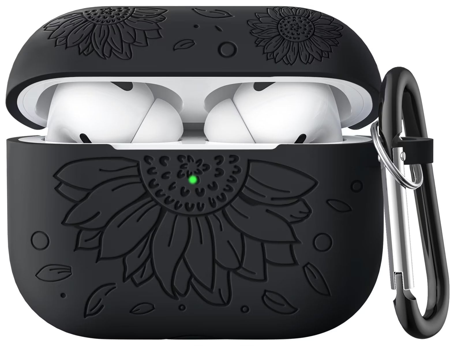 Comvin Sunflower Engraved Silicone Case for AirPods Pro, Full ...